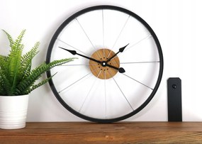 Nástěnné hodiny Bicycle 42 cm černé/hnědé