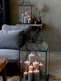 Černá antik kovová lucerna Factory XL - 42*42*72 cm