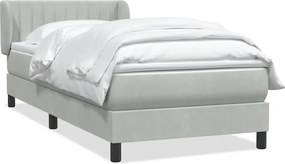 Box Spring Postel s matrací Světle šedá 90x220 cm Samet 3317721