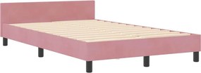 Postel s boxspringem s čelo Růžová 120 x 200 cm samet 3345004