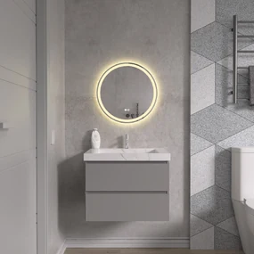 Erga Carla, kulaté LED zrcadlo 50cm, 1150 lm, 3 barvy světla, ERG-V01-208-5050