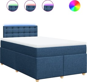Box spring postel s matrací modrá 120x200 cm textil 3288967