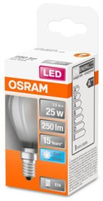 OSRAM Classic P LED žárovka E14 2,5W 4 000K matná