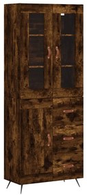Skříň highboard kouřový dub 69,5 x 34 x 180 cm kompozitní dřevo,  3198638