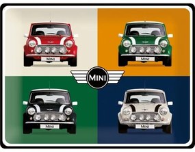 Plechová cedule Mini Cooper - Pop Art, (40 x 30 cm)