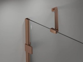 Mexen Lunar-F sprchové dveře skládané pravé 110 cm, transparentní, kartáčovaná měď - 836S-110-050-65-00-P