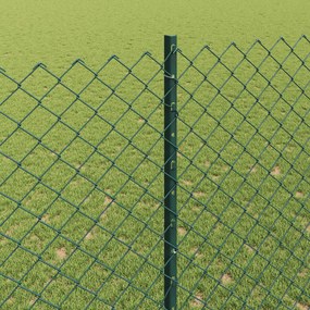 Plot s řetězovým odkazem a sloupkem 10 x 1,6 m Zelená Síťovina 3336236