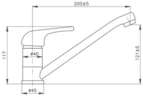 RAV Slezák SA005.0 - Dřezová baterie SAZAVA 11,7 cm lesklý chrom