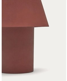 Stolní lampa v terakotové barvě s kovovým stínidlem (výška 30 cm) Canapost – Kave Home