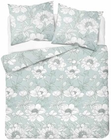 Detexpol Bavlněné povlečení 220x200 mint floral 4461 B bavlna 40