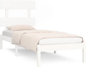 Rám postele bílý masivní dřevo 90 x 200 cm 3104659