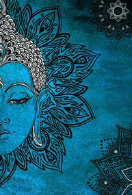 Malvis ® Obraz mandala modrý Buddha Velikost (šířka x výška): 120x80 cm