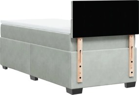 Box spring postel s matrací světle šedá 80 x 200 cm samet 3286162