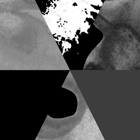 Malvis Tapeta Černobílé abstraktní trojúhelníky Vel. (šířka x výška): 432 x 290 cm
