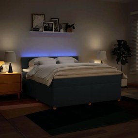 Box spring postel s matrací modrá 180x200 cm textil 3289065