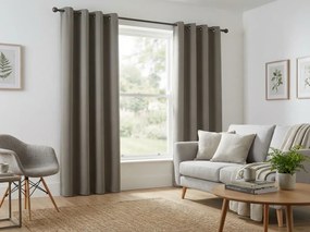 Závěs OXFORD 140x270 cm, šedohnědý Zavěšení: Řasící páska