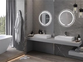 Mexen Rose koupelnové zrcadlo s podsvícením, kulaté 60 cm, LED 6000K, proti mlze - 9810-060-060-611-00