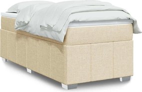 Box spring postel s matrací krémová 100 x 200 cm textil 3285454