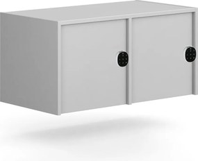 Nástavba pro skříně FRAME, 2x dveře, 872 x 450 x 427 mm, kódový zámek, šedá