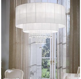 Ideal Lux - Křišťálový lustr na lanku OPERA 10xE27/60W/230V pr. 90 cm bílá
