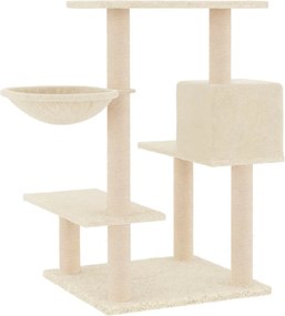 Škrabadlo pro kočky se sisalovými sloupky krémové 82,5 cm 172385