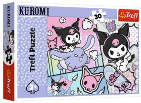 Trefl Puzzle Zábava s Kuromi 27x20cm 30 dílků v krabičce 21x14x4cm