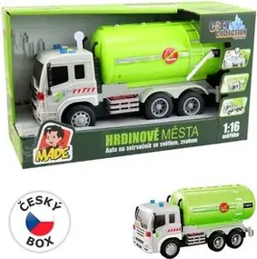 MaDe 14286 - Auto cisterna na setrvačník, se světlem a zvukem, na bate