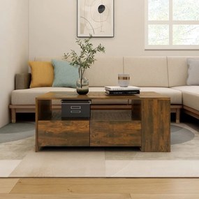 Konferenční stolek kouřový dub 102x55x42 cm kompozitní dřevo - Default Title