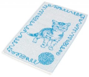 Dětský ručník SV s obrázkem 30x50 Kočička modrá