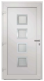 Vchodové dveře bílé 108 x 208 cm - Default Title