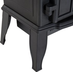 HOMCOM 2000W elektrický krb s LED efektem plamene, tichý, elektrická kamna s ochranou proti kovovému ohřevu