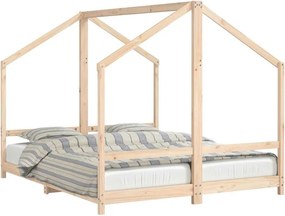 Dětská postel 2x (80 x 200) cm masivní borové dřevo 3200586