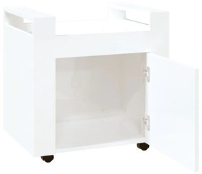 Kancelářský kontejner lesklý bílý 60x45x60 cm kompozitní dřevo - Default Title