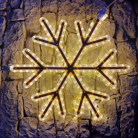 Easy Fix 2D LED světelná vločka VI., Ø 65 cm, teple bílá, závěsný, 3D tisk, IP67
