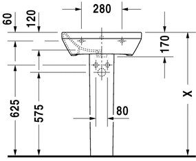 Duravit DuraStyle - umyvadlo 55x44 cm, bílé 2319550000