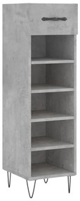 vidaXL Botník betonově šedý 30 x 35 x 105 cm kompozitní dřevo
