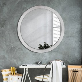 Kulaté dekorativní zrcadlo Betonová textura fi 100 cm
