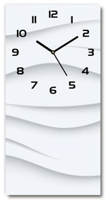 Wallmuralia Nástěnné hodiny tiché Abstrakce vlny 30x60 cm