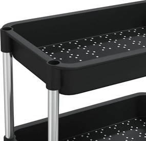 Kuchyňský vozík s 5 patry černý 42x29x128 cm železo a ABS 336331