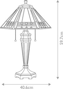 Elstead ARDEN-TL vitrážová lampa 60 cm 2x60W