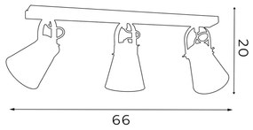 Bodové svítidlo AMOS 3xE27/60W/230V