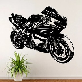 Silniční motorka GP - vinylová samolepka na zeď 80x70cm