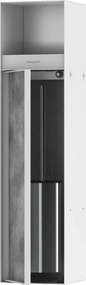Hansgrohe XtraStoris Rock, wc kartáč na zabudování s držákem na toaletní papír, bílá matná, HAN-56062700