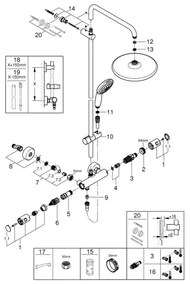 GROHE 26677001 - Sprchový systém VITALIO START SYSTEM 250 lesklý chrom