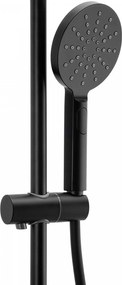 Erga Dubaj, sprchový set s baterií a hlavovou sprchou 23 cm, černá matná, ERG-YKA-BP.DUBAJ23-BLK