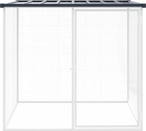 Klec pro kuřata se střechou antracitová 103 x 98 x 90 cm ocel 172337