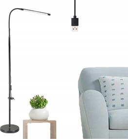 7 W 140 CM Usb Led Podlahová Lampa S Flexibilitou Otáčení O 360° Teplé Světlo
