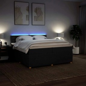 Box spring postel s matrací černá 200x200 cm textil 3289879