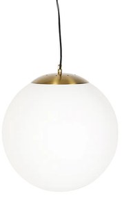 Skandinávská závěsná lampa opálové sklo 40 cm - Ball 40