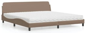 Postel s matrací Dover cappuccino 200 x 200 cm umělá kůže 3208481